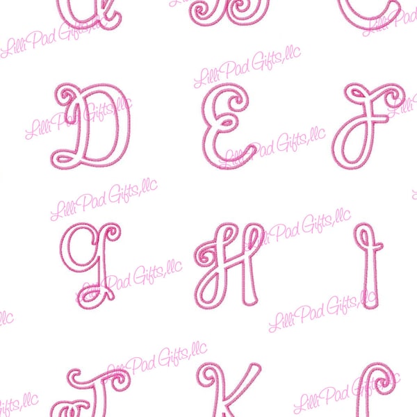 Bailey Embroidery Font - Etsy