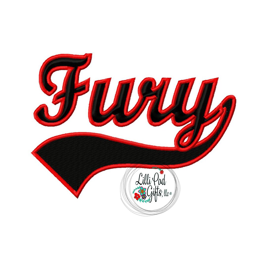 Fury - Swoosh - Outline - Machine Embroidery Design - 8 Sizes, Fury ...