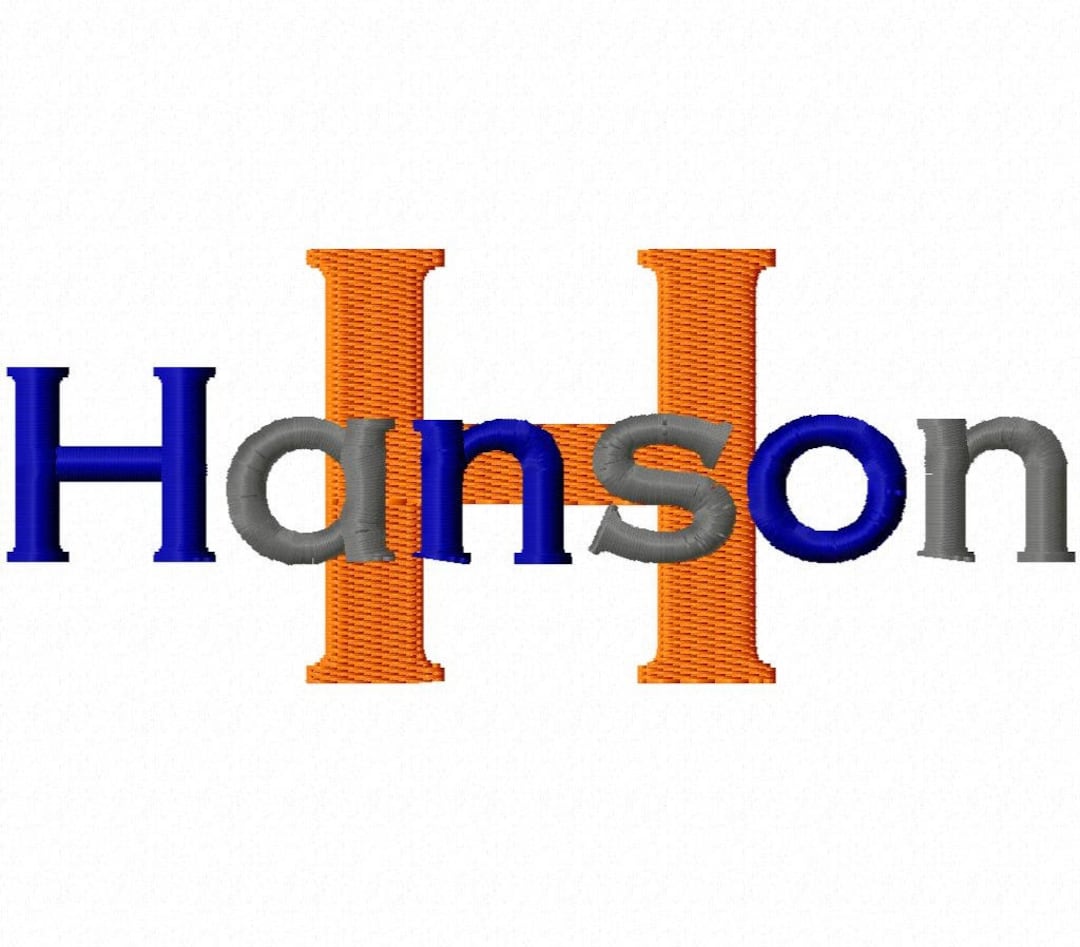 Hanson Machine Embroidery Font - Sizes 1",2",3",4" BUY 2 Get 1 FREE - Etsy