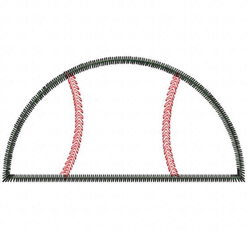 Baseball Half Applique Machine Embroidery Design 8 - Etsy