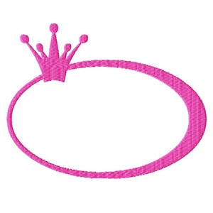 Princess Circle Frame - Machine Embroidery - 8 Sizes Plus Princess Word ...