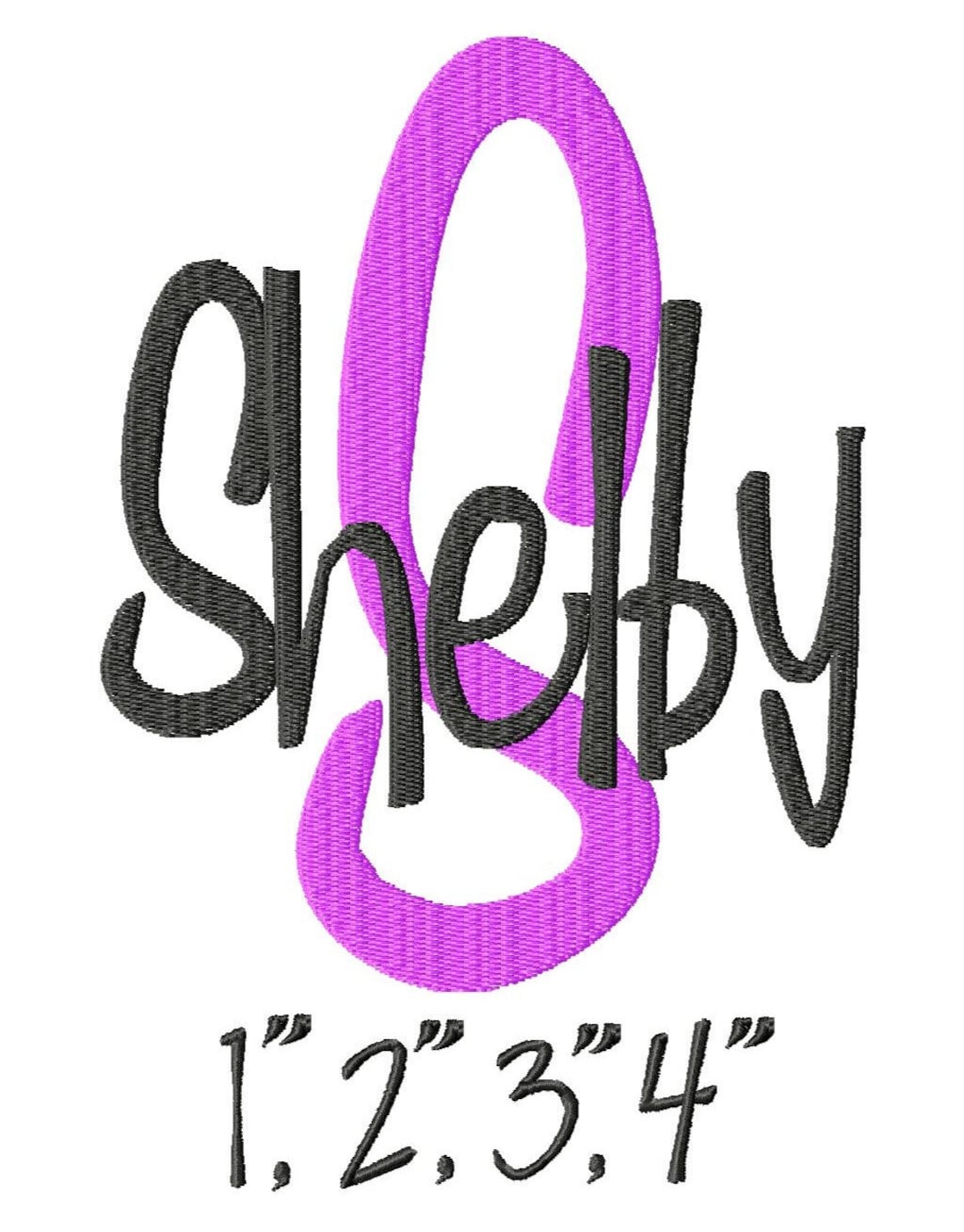 Shelby Machine Embroidery Font - Sizes 1",2",3",4" BUY 2 Get 1 FREE ...