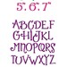 JUMBO Dimples Machine Embroidery Font - Sizes 5",6",7" and 5x7 Hoop ...