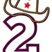 Rodeo Time Applique Number Set - Machine Embroidery Design - 4x4 Hoop,5 ...