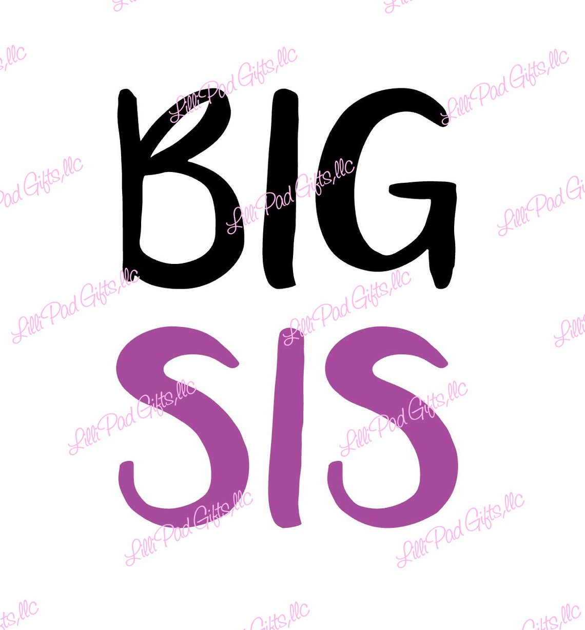 BIG SIS Instant Download Svg and Dxf for Cameo Silhouette - Etsy