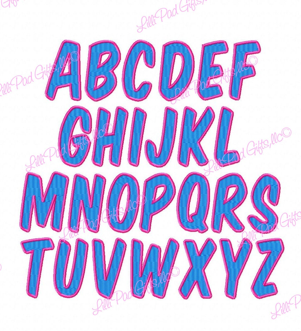 Heather Outline - Machine Embroidery Font - Sizes 1",2",3",4" - BUY 2 ...