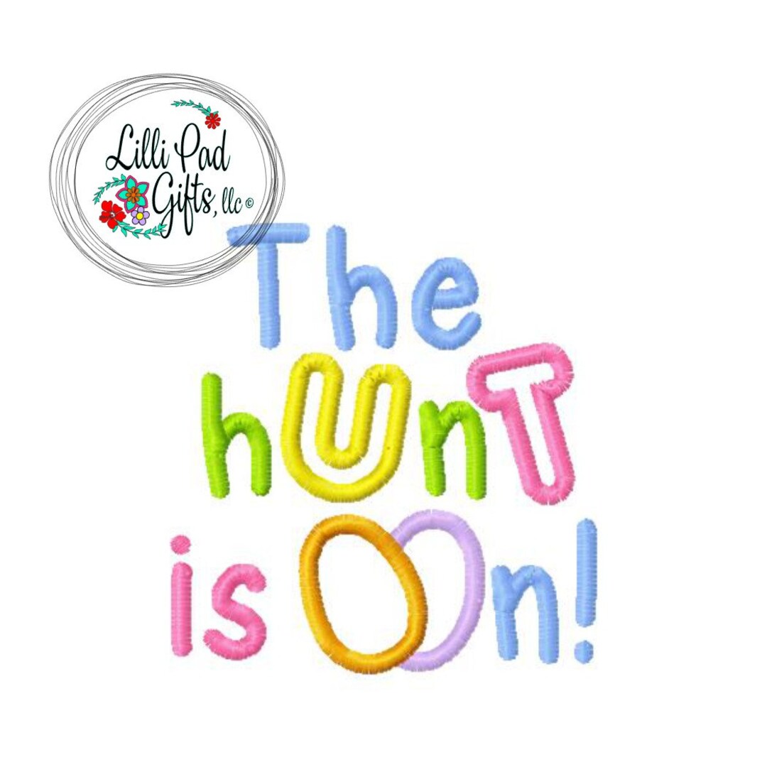 The Hunt is on - Applique - Machine Embroidery Design - 8 Sizes, Easter ...