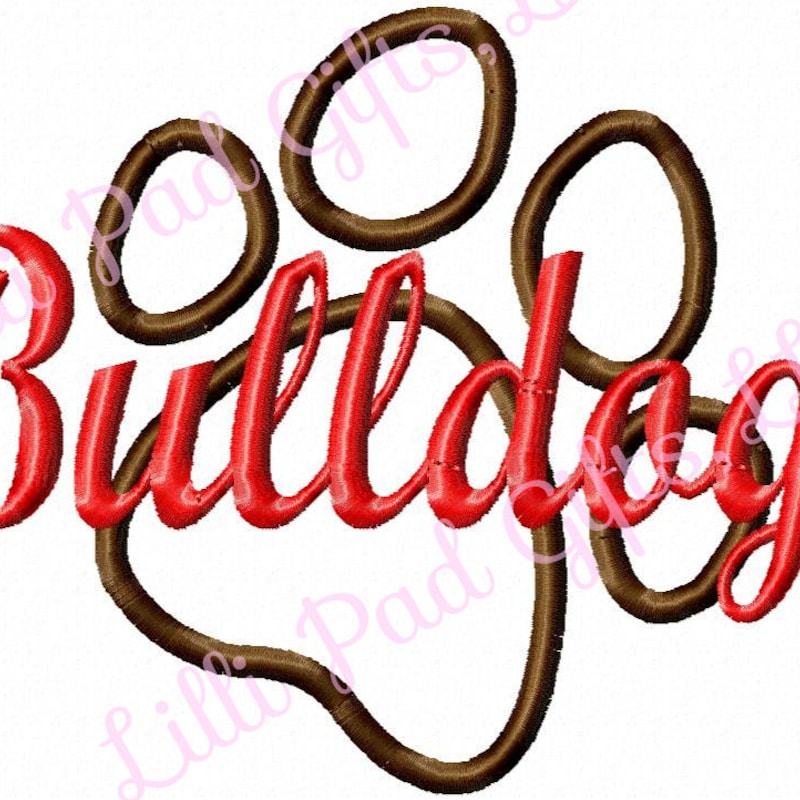 Bulldog Paw Print - Etsy