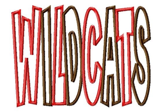 WILDCATS Multi Color Applique Machine Embroidery Design - Etsy