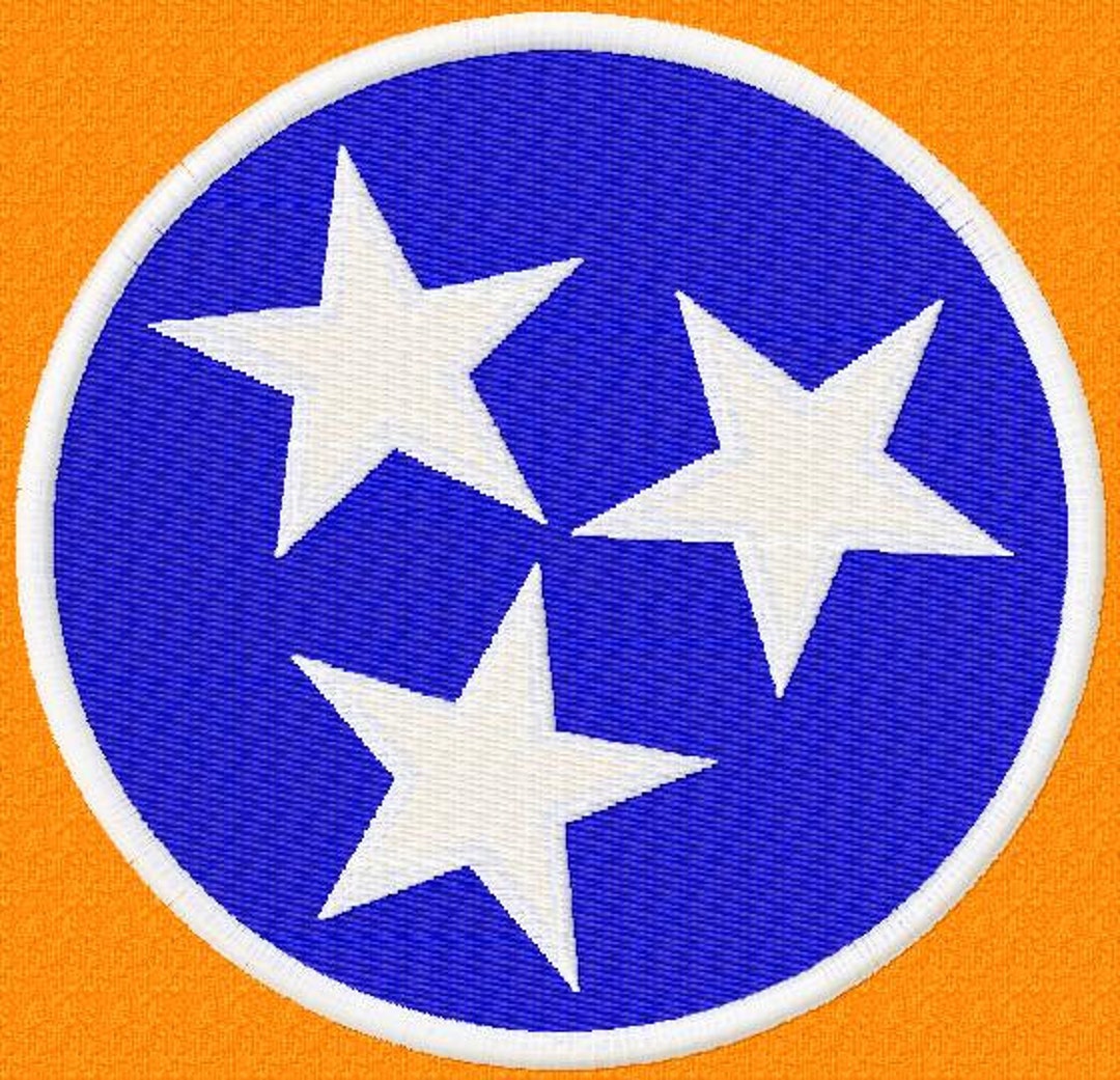Tennessee Flag - Circle Only - 2 Choices - Machine Embroidery Design ...