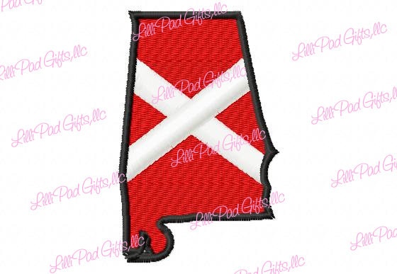 Sewing & Fiber Machine Embroidery Alabama design Alabama-X X 7 Sizes ...