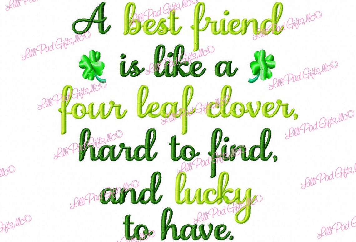 A Best Friend is Like a Four Leaf Clover Hard to Find and | Etsy