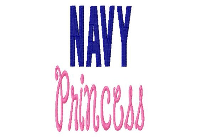 NAVY Princess - Fill - Machine Embroidery Design - 8 Sizes - Etsy