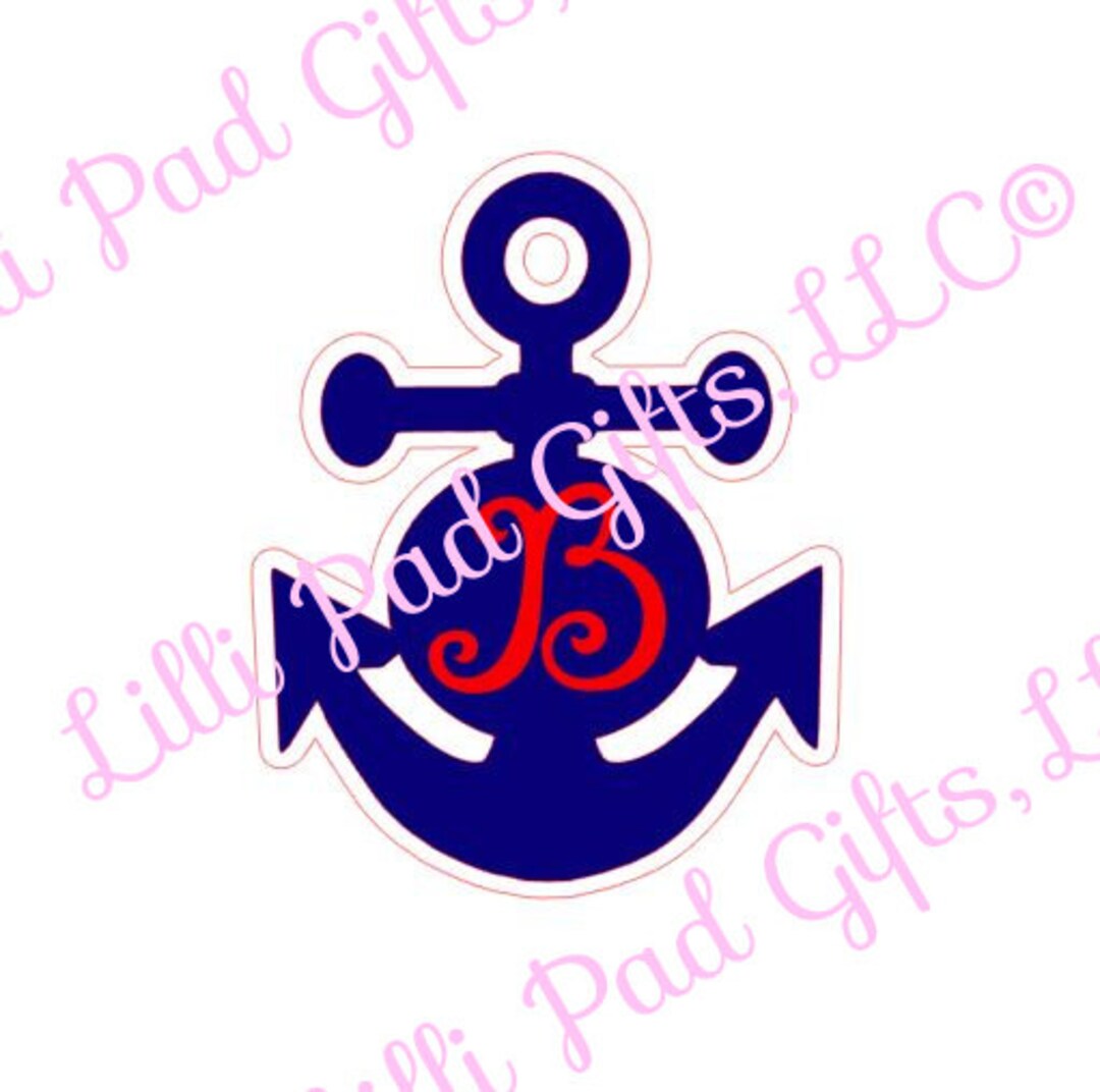 Anchor-circle - Cut File - Instant Download - SVG Vector JPG for Cameo ...
