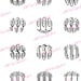 ABC Script Circle Monogram Font Sizes 2 and 3 - Etsy