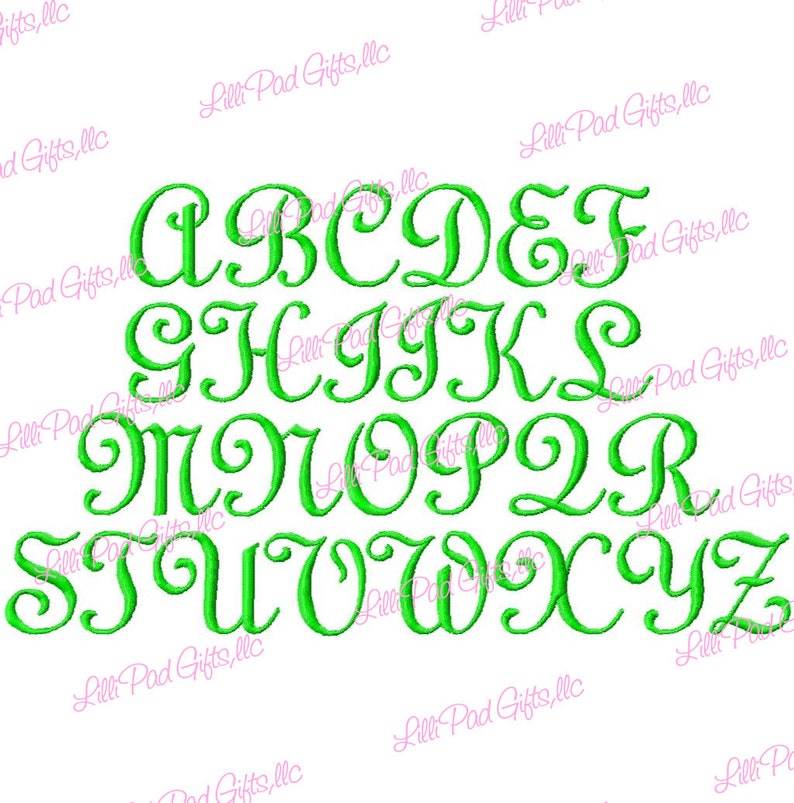 Annie Script Machine Embroidery Font BX Sizes - Etsy