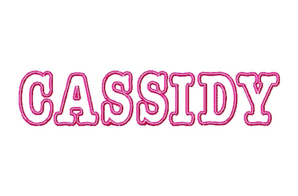 Cassidy Applique Font Set - Machine Embroidery Design - 4x4 Hoop, 4", 5 ...