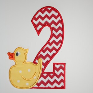 Ducky Applique Number Set - Machine Embroidery Design - 4 Sizes, Baby ...