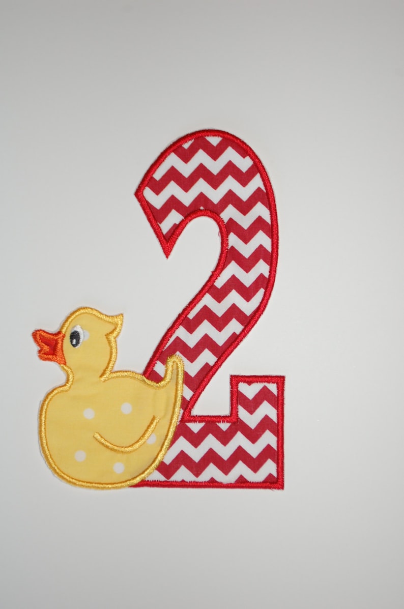 Ducky Applique Number Set Machine Embroidery Design 4 - Etsy