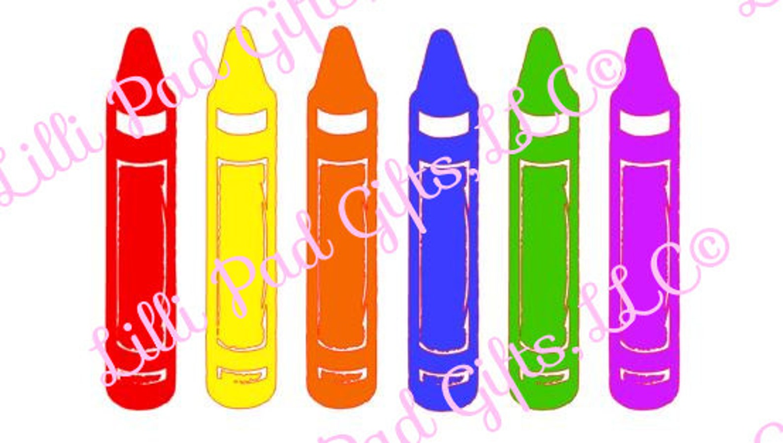 Crayons - Cut File - Instant Download - SVG Vector JPG for Cameo ...