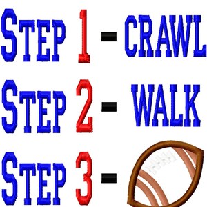 Step 1-2-3 - Football Applique - Machine Embroidery Design - 8 Sizes ...