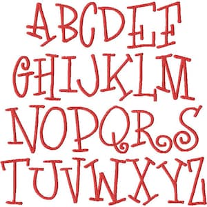 JUMBO Doodle Bug Machine Embroidery Font - Sizes 5",6",7" and 5x7 Hoop ...