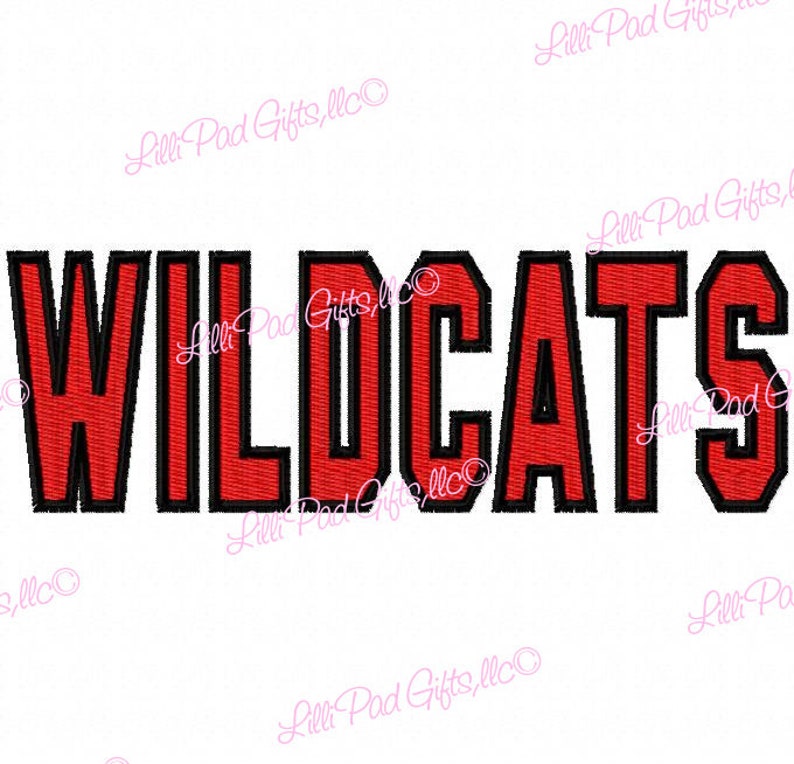 WILDCATS Outline Machine Embroidery Design 9 Sizes - Etsy