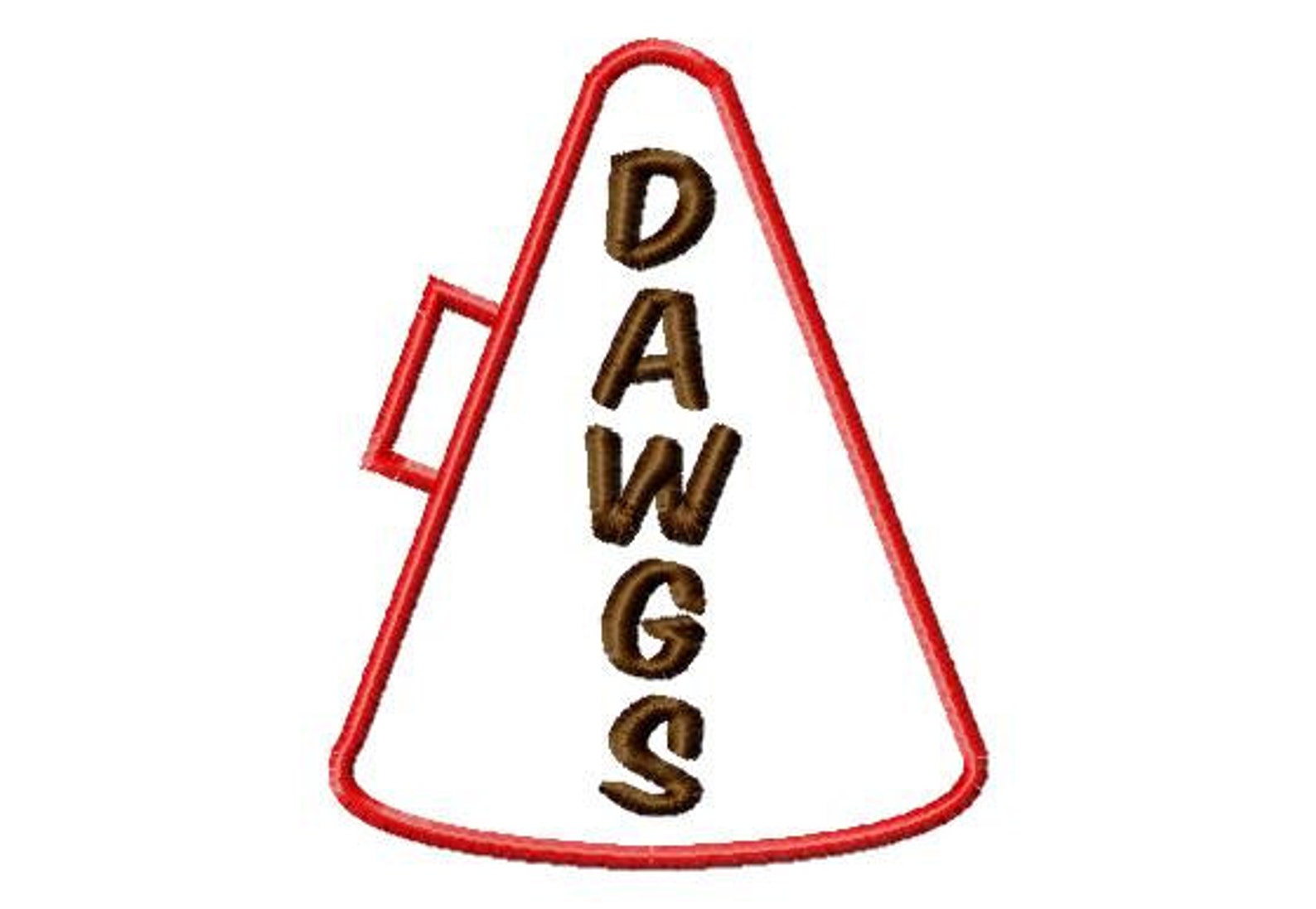 Megaphone - Dawgs-vertical - Machine Embroidery Design - 8 Sizes - Etsy