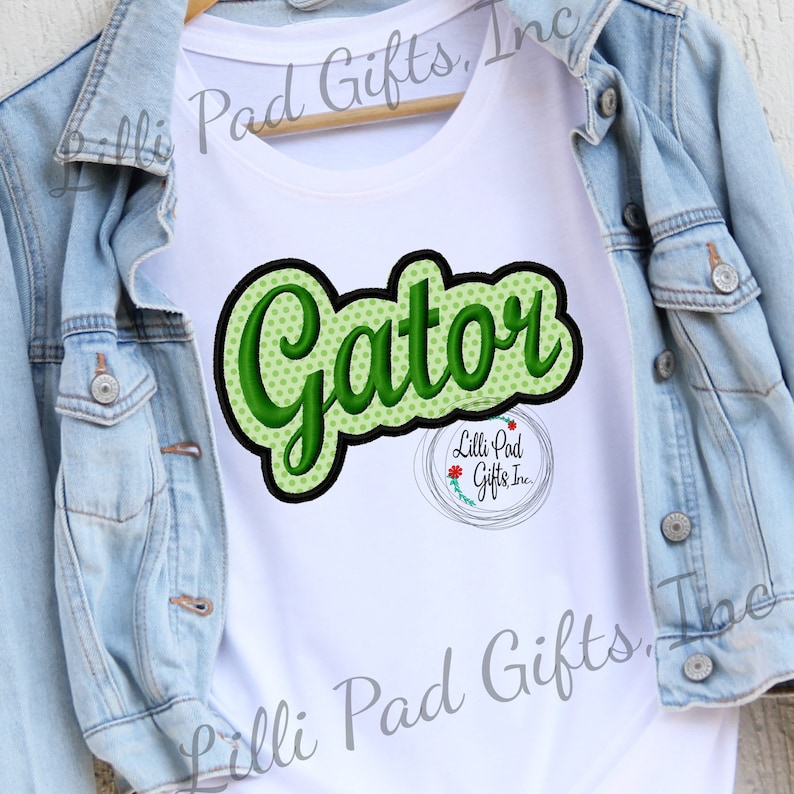 Gator Outline Applique Machine Embroidery Design 15 - Etsy
