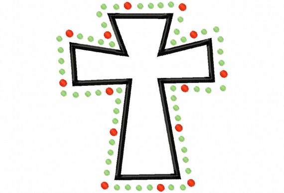 Cross Dots Machine Embroidery 10 Sizes | Etsy