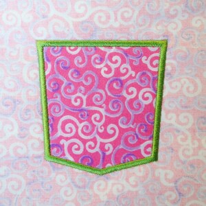 T-shirt Pocket - Applique - Machine Embroidery Design - 10 Sizes - 2 ...