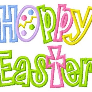 Hoppy Easter - 4 Styles - Applique - Machine Embroidery Design - Etsy