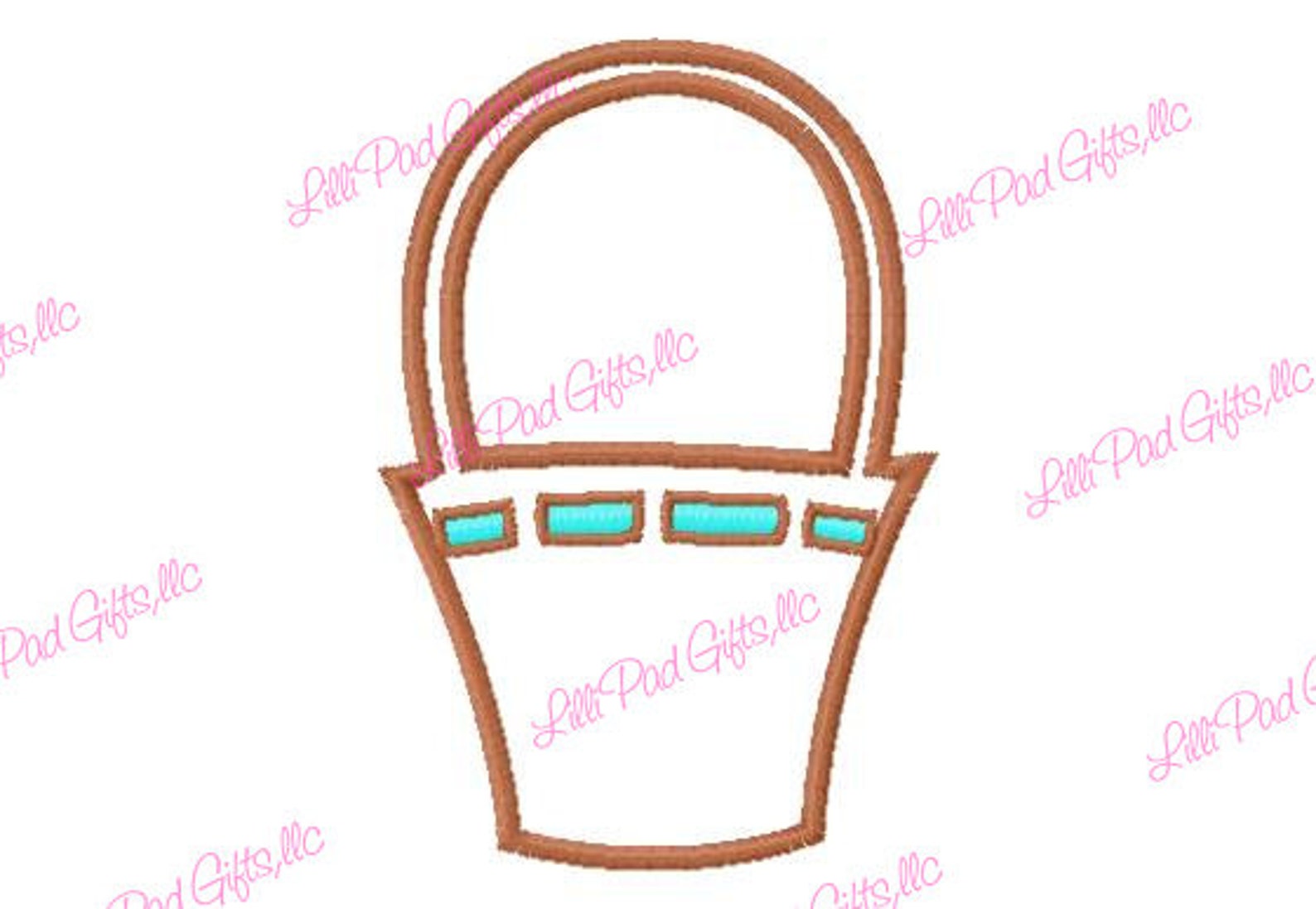 Basket - Applique - Machine Embroidery Design - 2 Styles - 6 Sizes ...