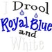 I Drool Royal Blue and White Machine Embroidery Design 6 - Etsy