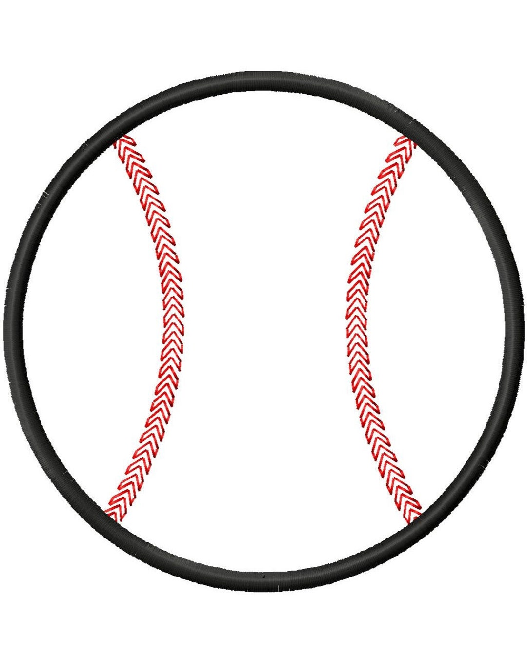 Baseball Applique - Machine Embroidery Design - 9 Sizes - Etsy