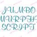 JUMBO Murphy Script Machine Embroidery Font Sizes - Etsy