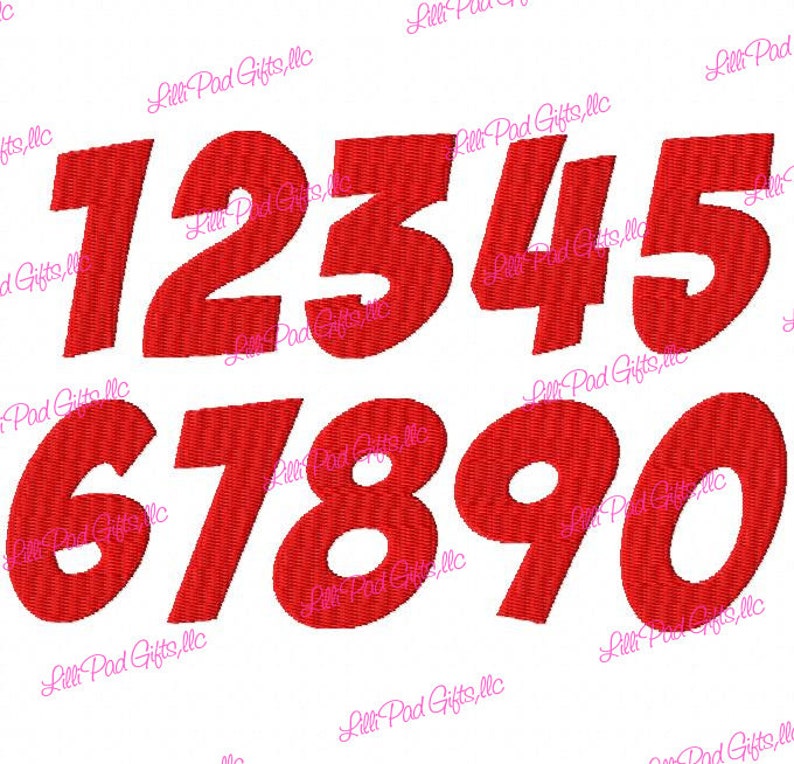 BOOM POW Bx Machine Embroidery Font Sizes | Etsy