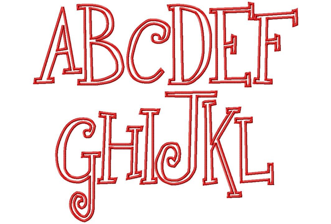 Wacky Applique Font Set Machine Embroidery Design 5 | Etsy