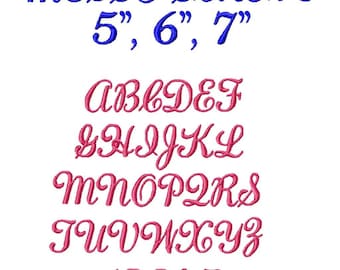 Fancy Script Machine Embroidery Font BX Sizes | Etsy