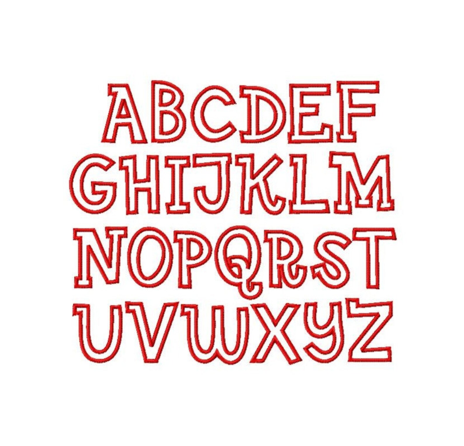 Manny Applique Font Set Machine Embroidery Design 4x4 - Etsy