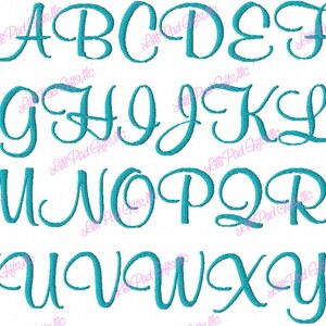 JUMBO Murphy Script Machine Embroidery Font - Sizes 5",6",7" and 5x7 ...