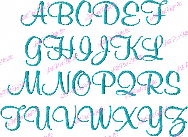JUMBO Murphy Script Machine Embroidery Font Sizes | Etsy