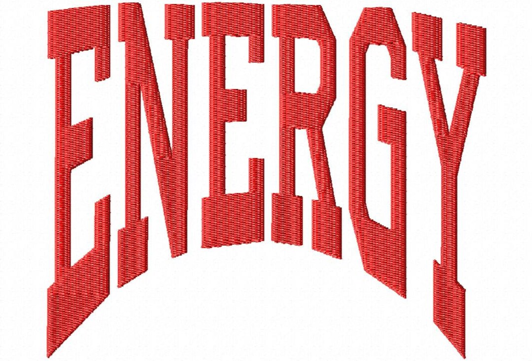 ENERGY - Arched - Machine Embroidery Design - 18 Sizes - Etsy