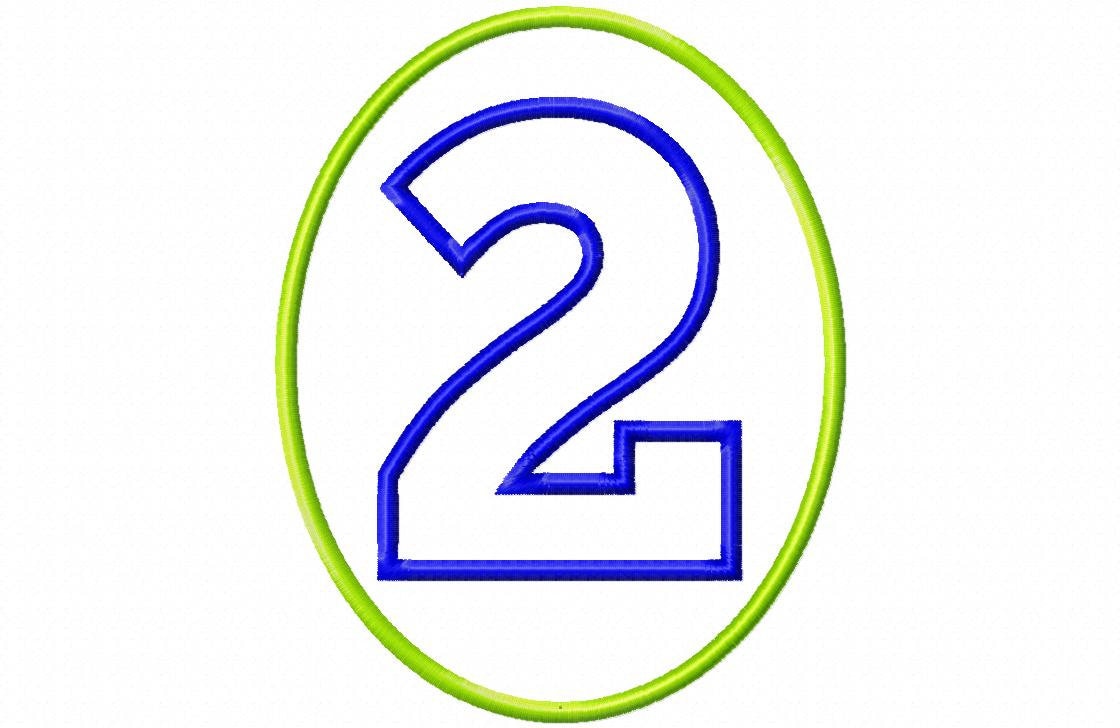 Oval Birthday Numbers - 1-10 Applique - Machine Embroidery Design - 4 ...