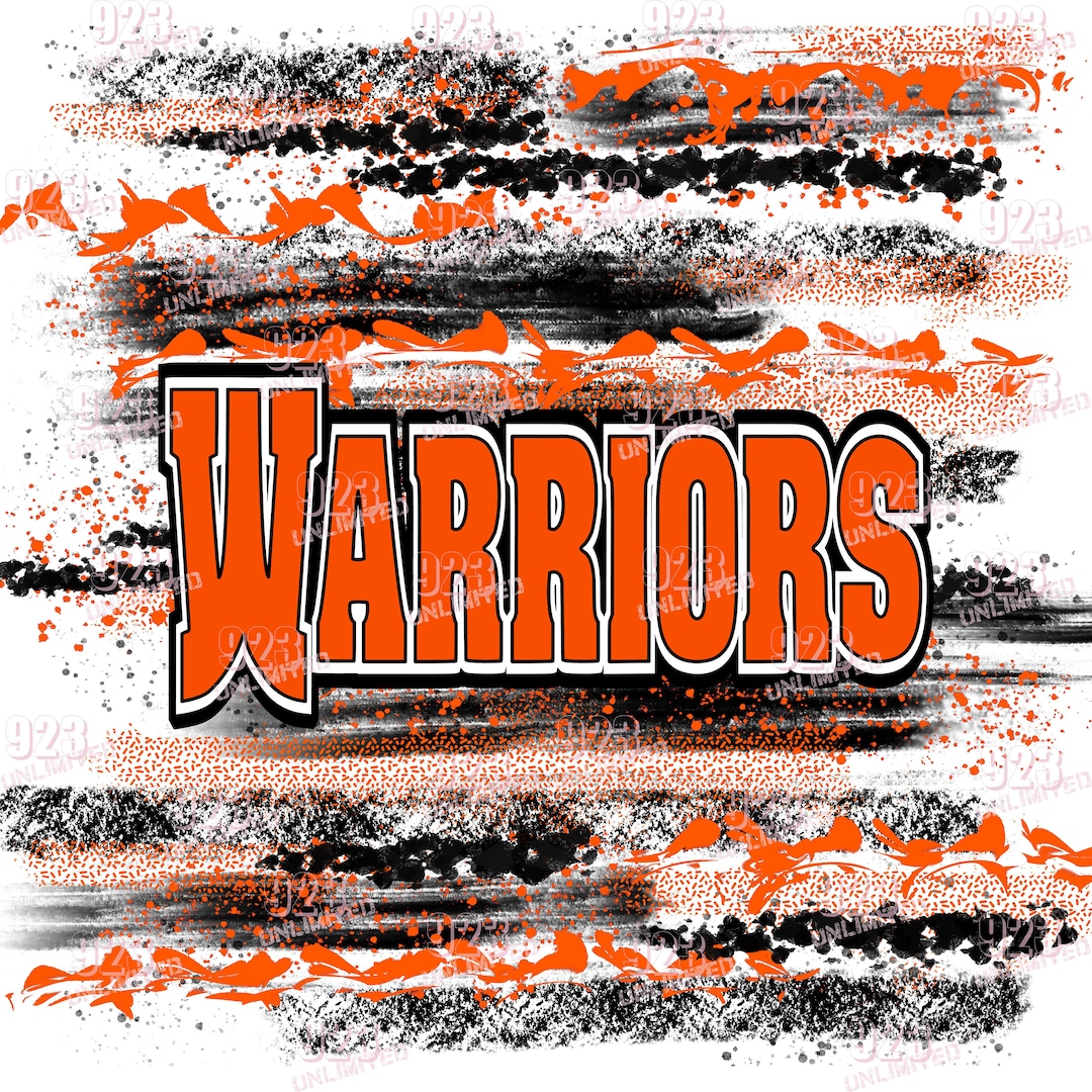 Warriors-orange and Black - Sublimation Design - Instant Download ...