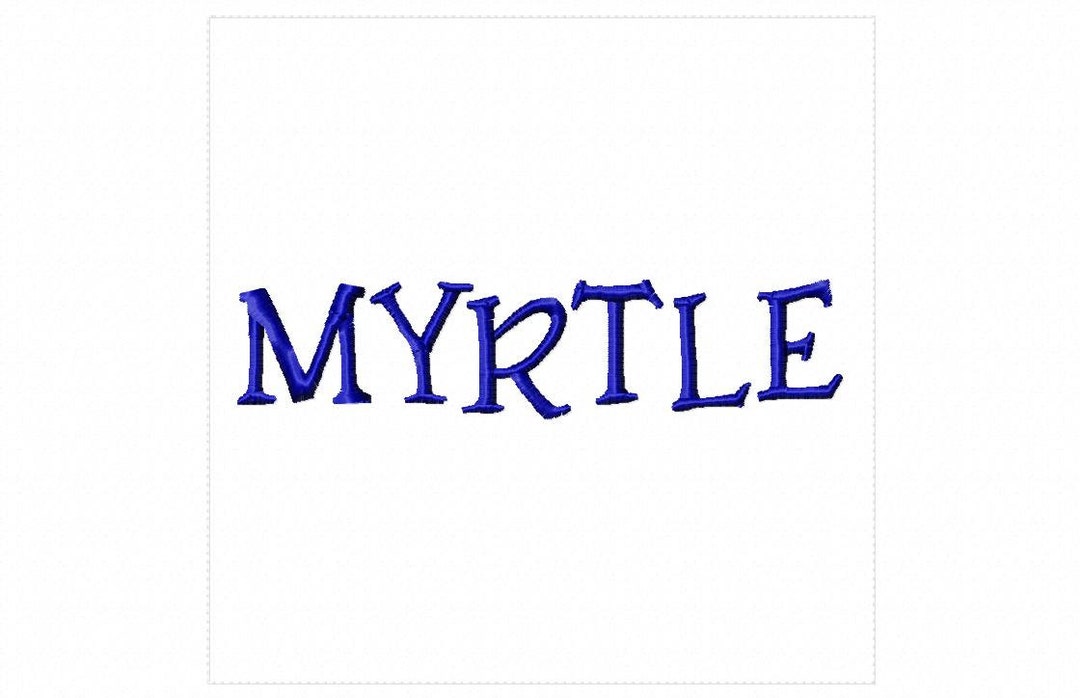 Myrtle Machine Embroidery Font - Sizes 1",2",3",4" BUY 2 Get 1 FREE - Etsy