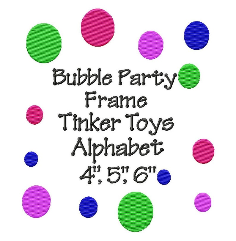 Bubble Party Frame Alphabet Tinker Toys Font Machine | Etsy