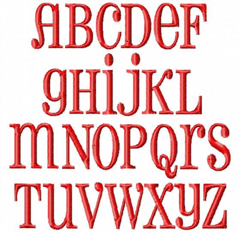 Mini Melanie .5in. half Inch Machine Embroidery Font | Etsy