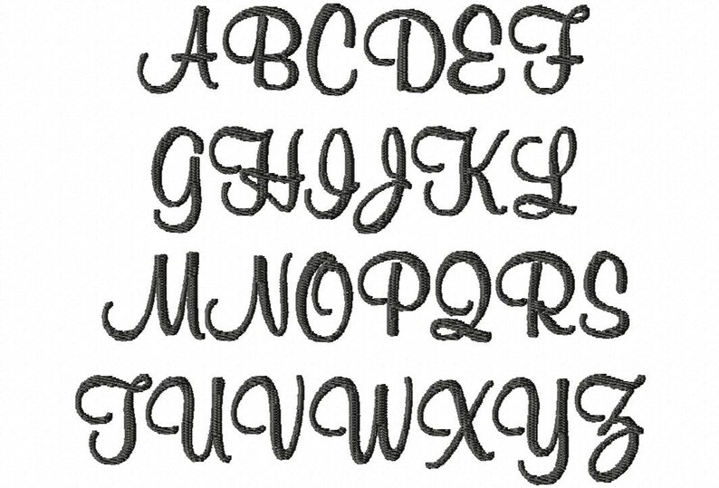 SUPER JUMBO Murphy Script Machine Embroidery Font Sizes | Etsy
