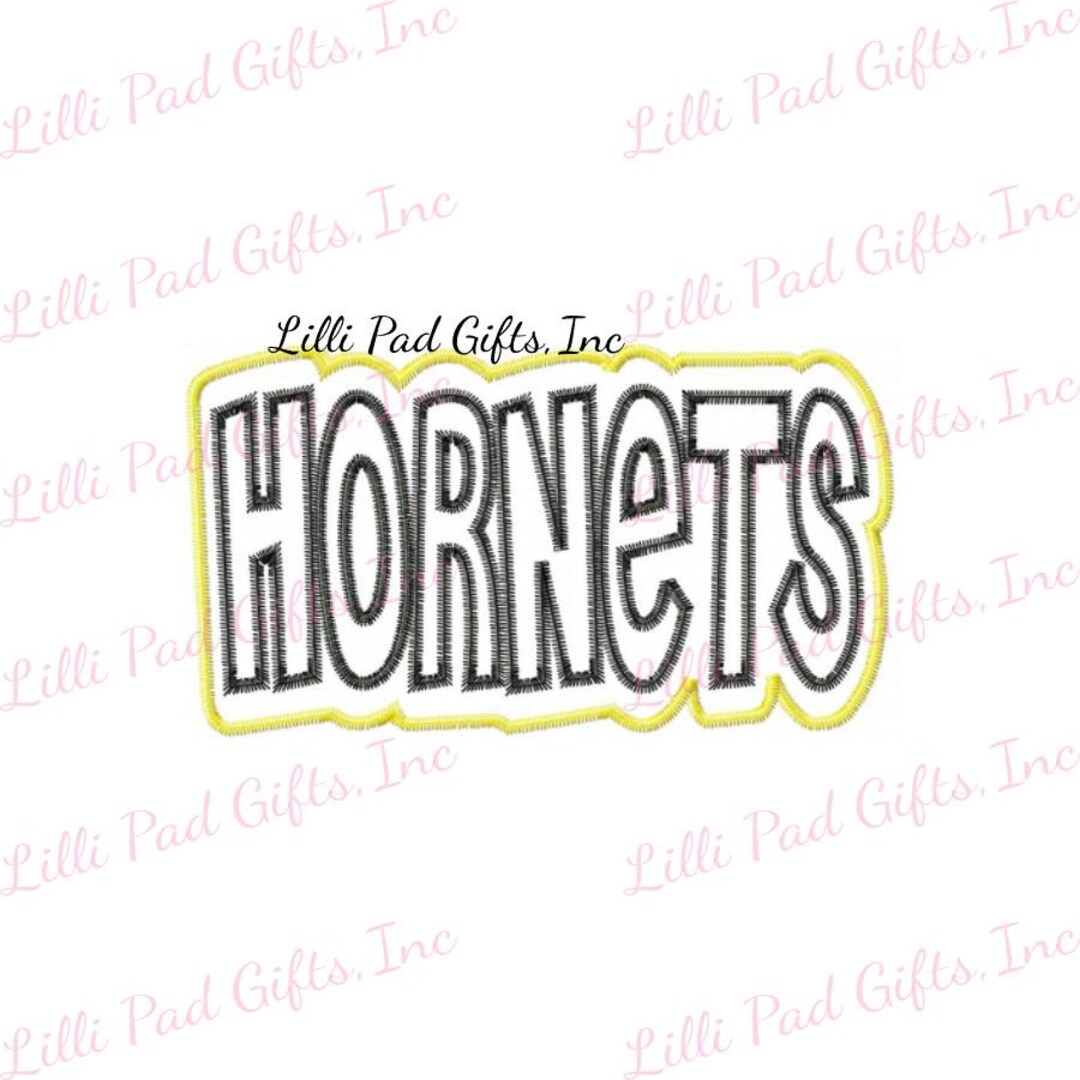 Hornets-zig Zag Outline Applique - Machine Embroidery Design - 9 Sizes ...